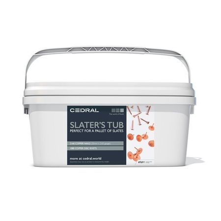Cedral Slaters Tub (2,160 Copper Nails / 1,080 Copper Disc Rivets) only ...