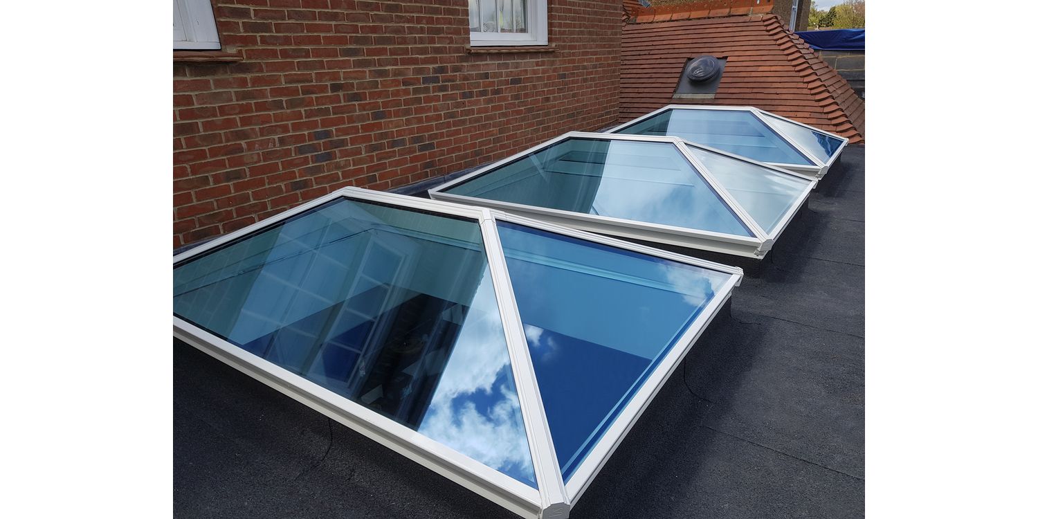 Korniche Aluminium Bespoke Slimline Roof Window Lantern - 2.5m x 1m (No ...