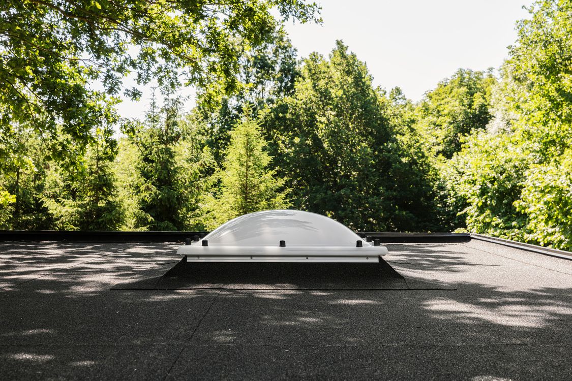 VELUX Fixed 3 Layer Polycarbonate Flat Roof Dome/Window - 120cm x 120cm ...