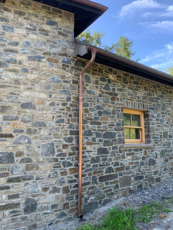 Coppa Gutta Copper Large Ogee Gutter - Stop End Right - 152mm x 130mm ...