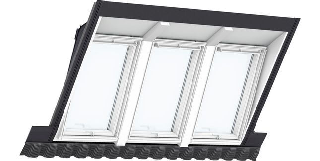 VELUX EAW FK08 6031E Low Pitch Tile Flashing For Triple Window - 66cm x ...