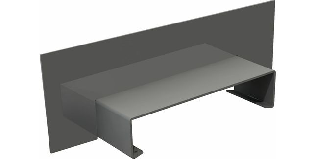 Alumasc Skyline Aluminium Flat Roof Wall Coping (Stop End Upstand) from ...