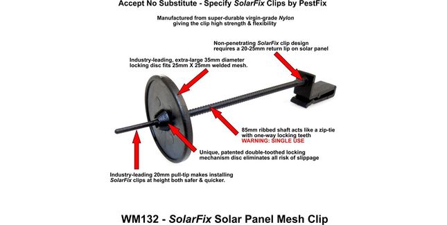 SolarFix Solar Panel Wire Mesh Clips from £3.84