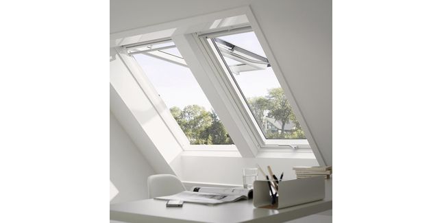 VELUX GPU SK10 0070 White Maintenance-Free Top Hung Window - 114cm x ...